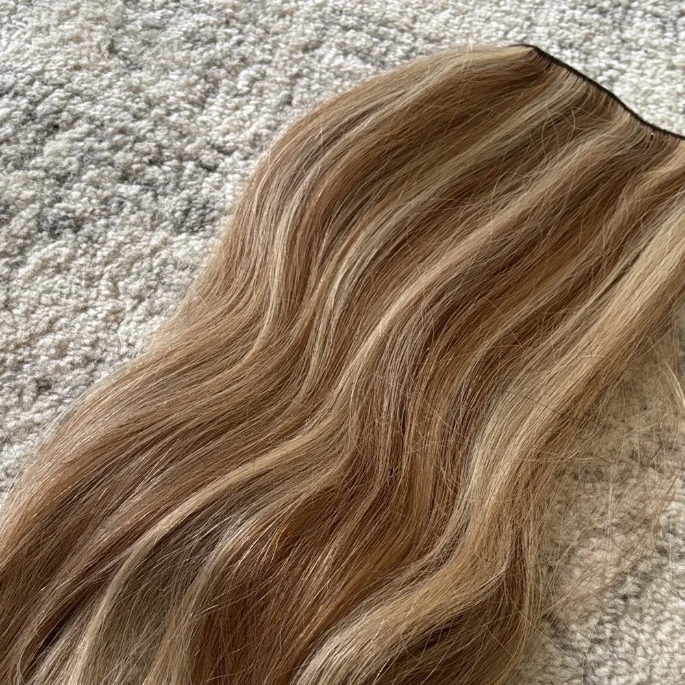 Zala | Hair | Zala Brown Blonde Blend Halo Hair Extension Natural Wave ...